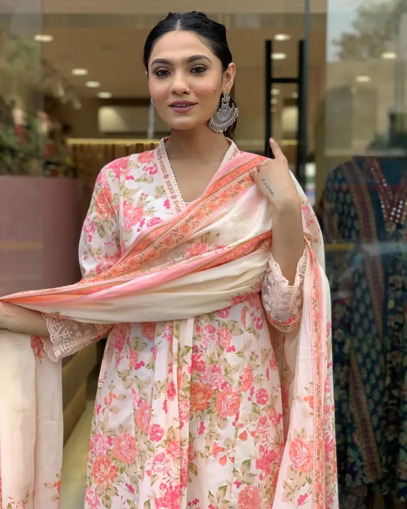 Emerald Bloom Anarkali Kurta Set